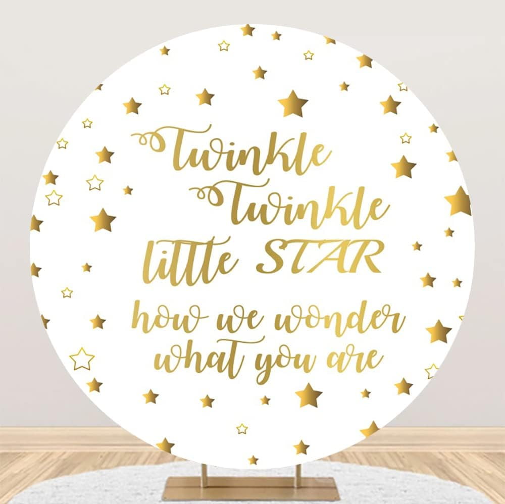 Twinkle Twinkle Little Star How We Wonder What You are Round Backdrop ...