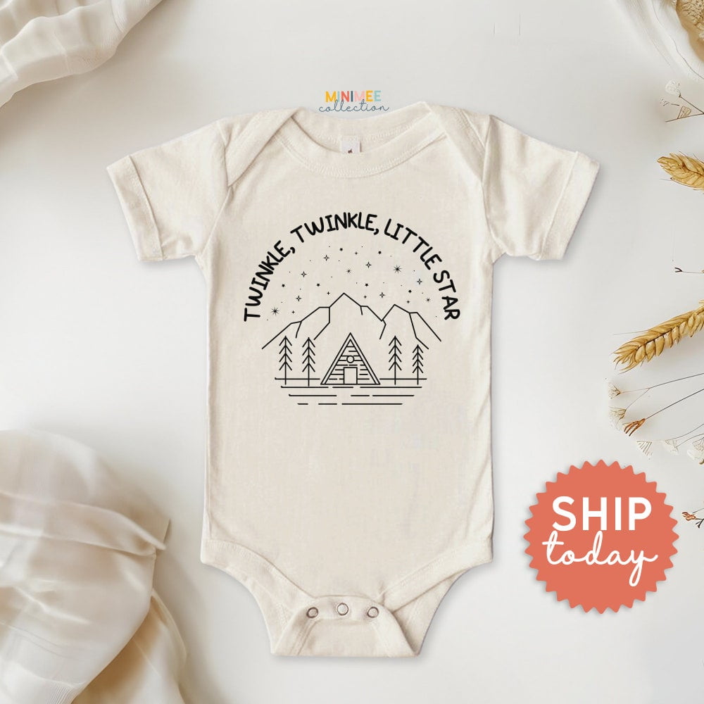 Twinkle Twinkle Little Star Onesies, Nursery Rhyme Baby Bodysuit, Star ...
