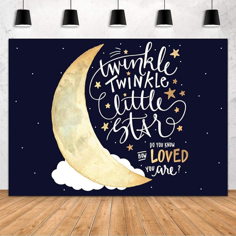 Twinkle Twinkle Little Star Photography Backdrop Starry Sky Background for Decoration Studio ...