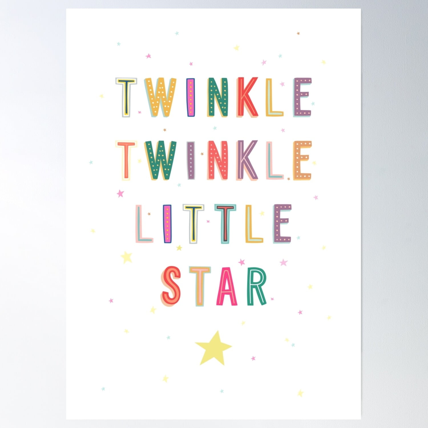 Twinkle Twinkle Little Star Poster Wall Art, Modern Wall Decor, 8x12 ...