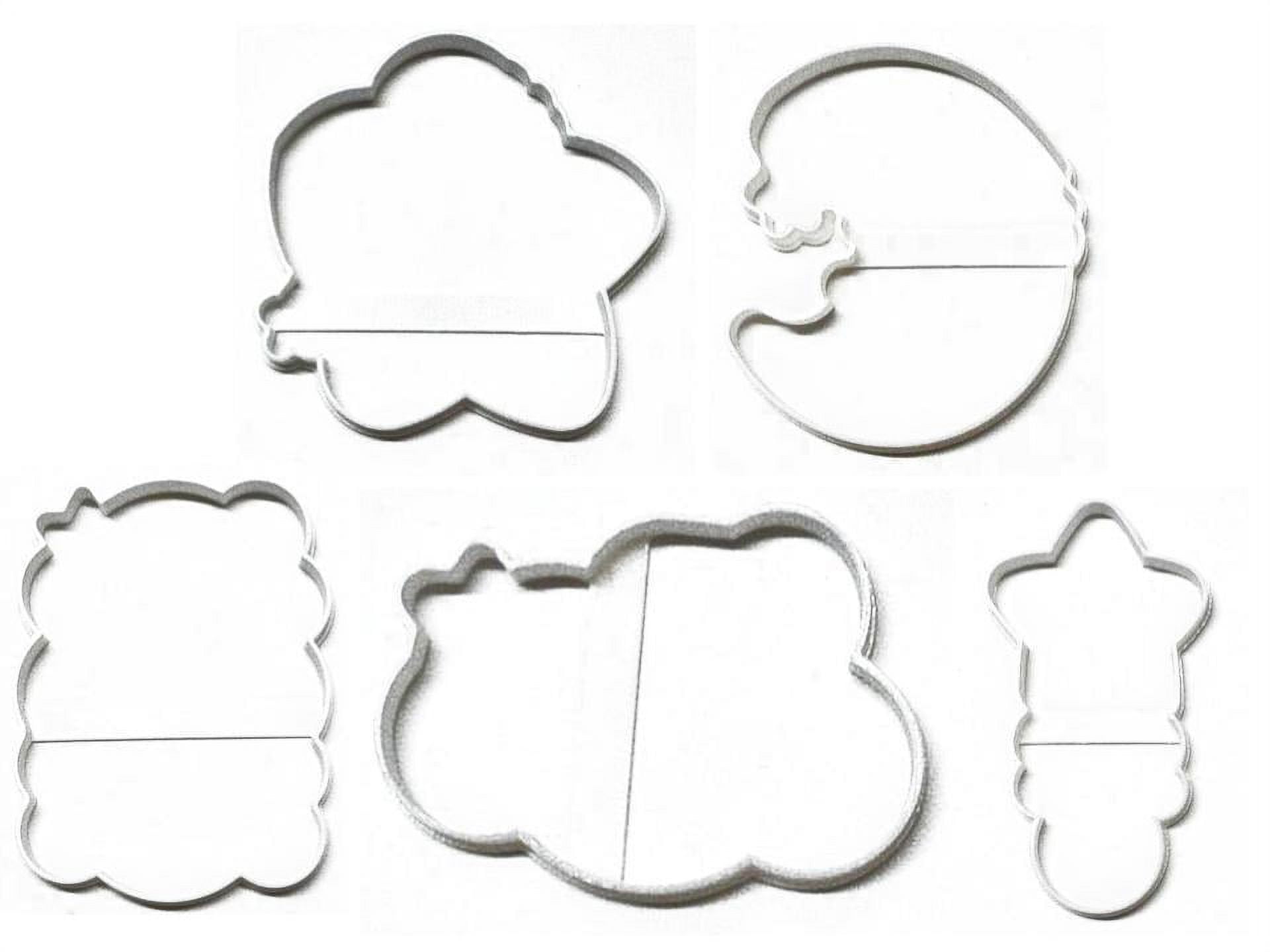 Twinkle Twinkle Little Star Shape Baby Shower Set Of 5 Cookie Cutters ...