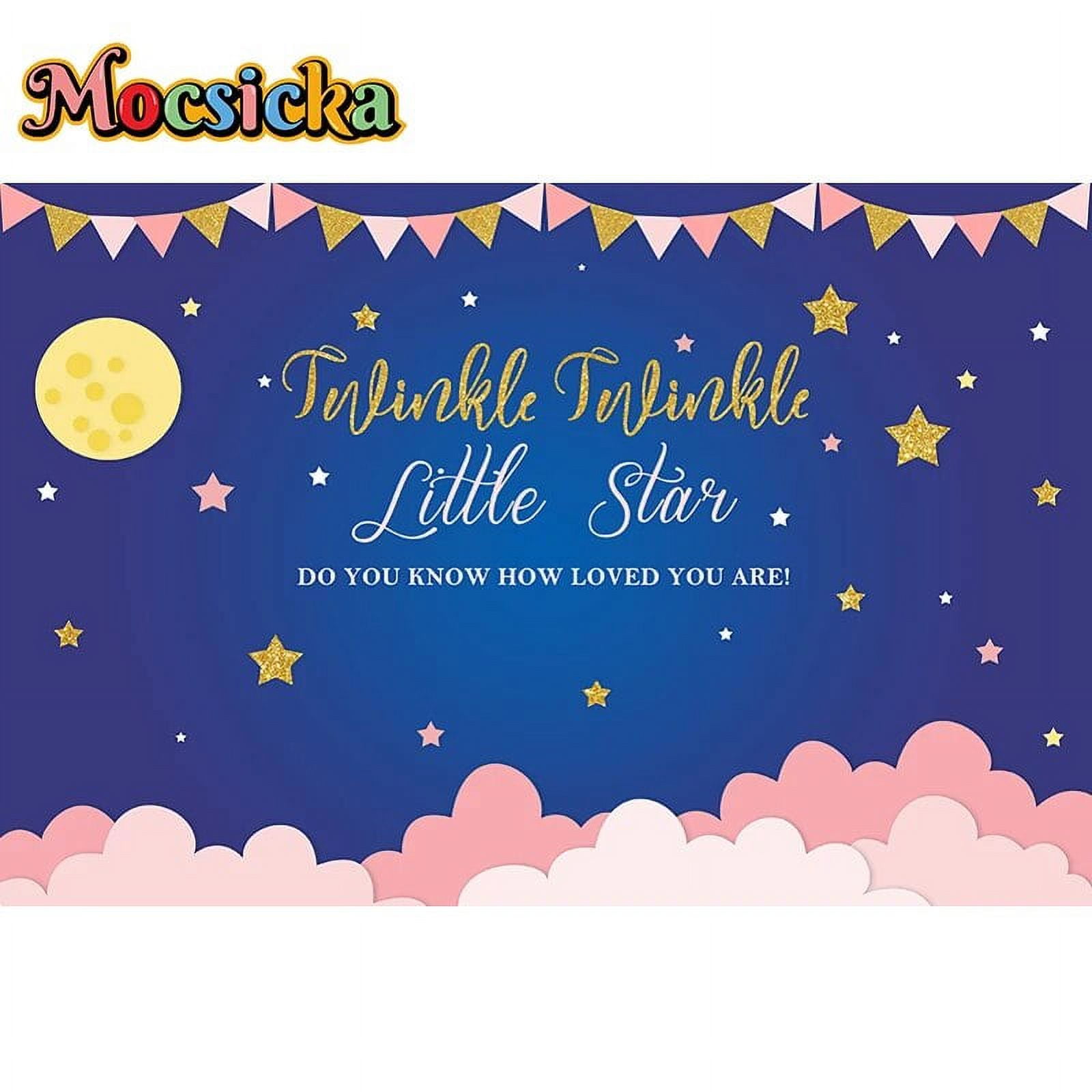 Twinkle Twinkle Newborn Photography Background Starry Sky Gold Stars ...