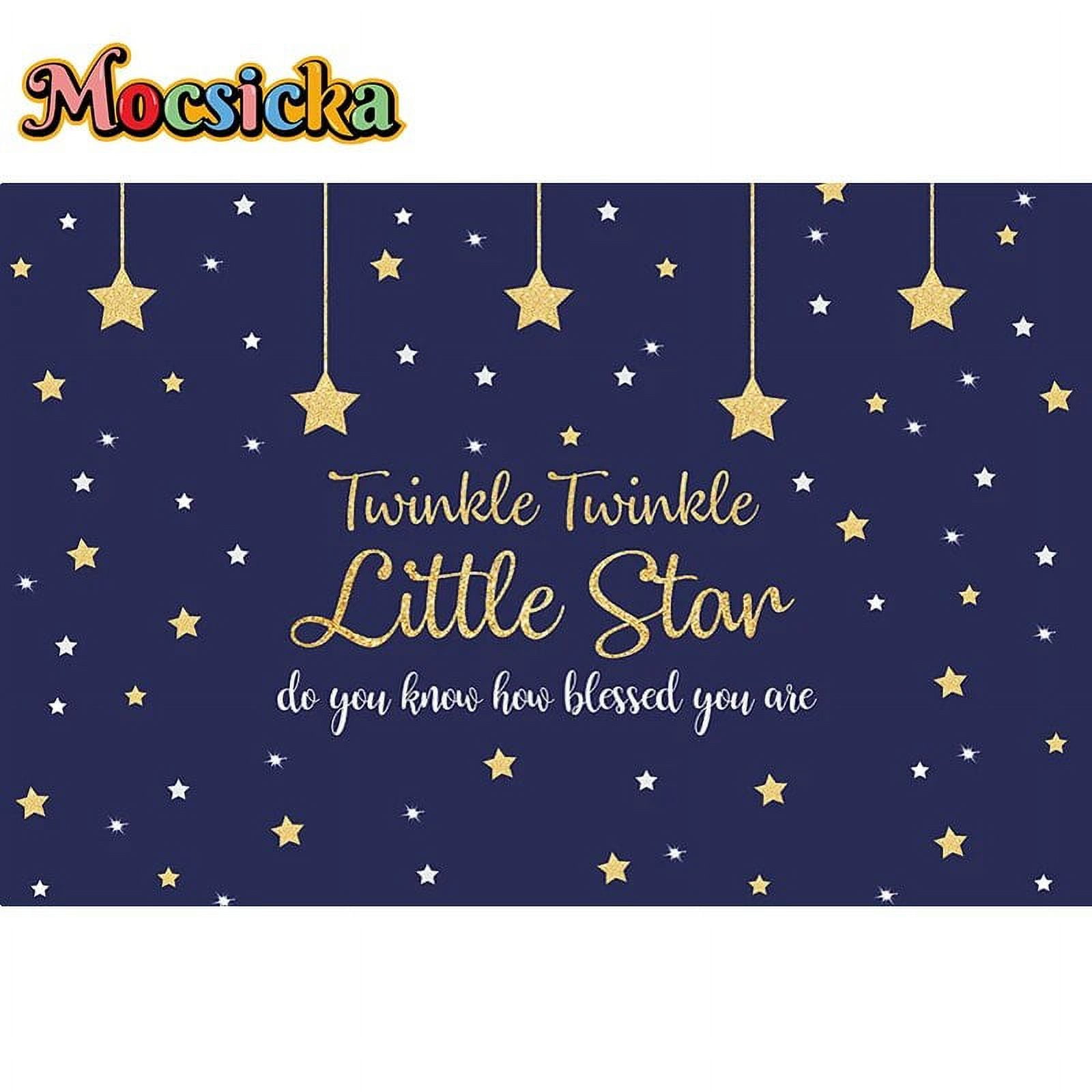 Twinkle Twinkle Newborn Photography Background Starry Sky Gold Stars ...