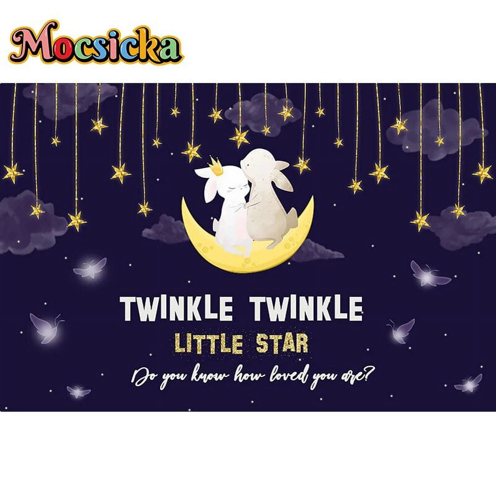 Twinkle Twinkle Newborn Photography Background Starry Sky Gold Stars ...