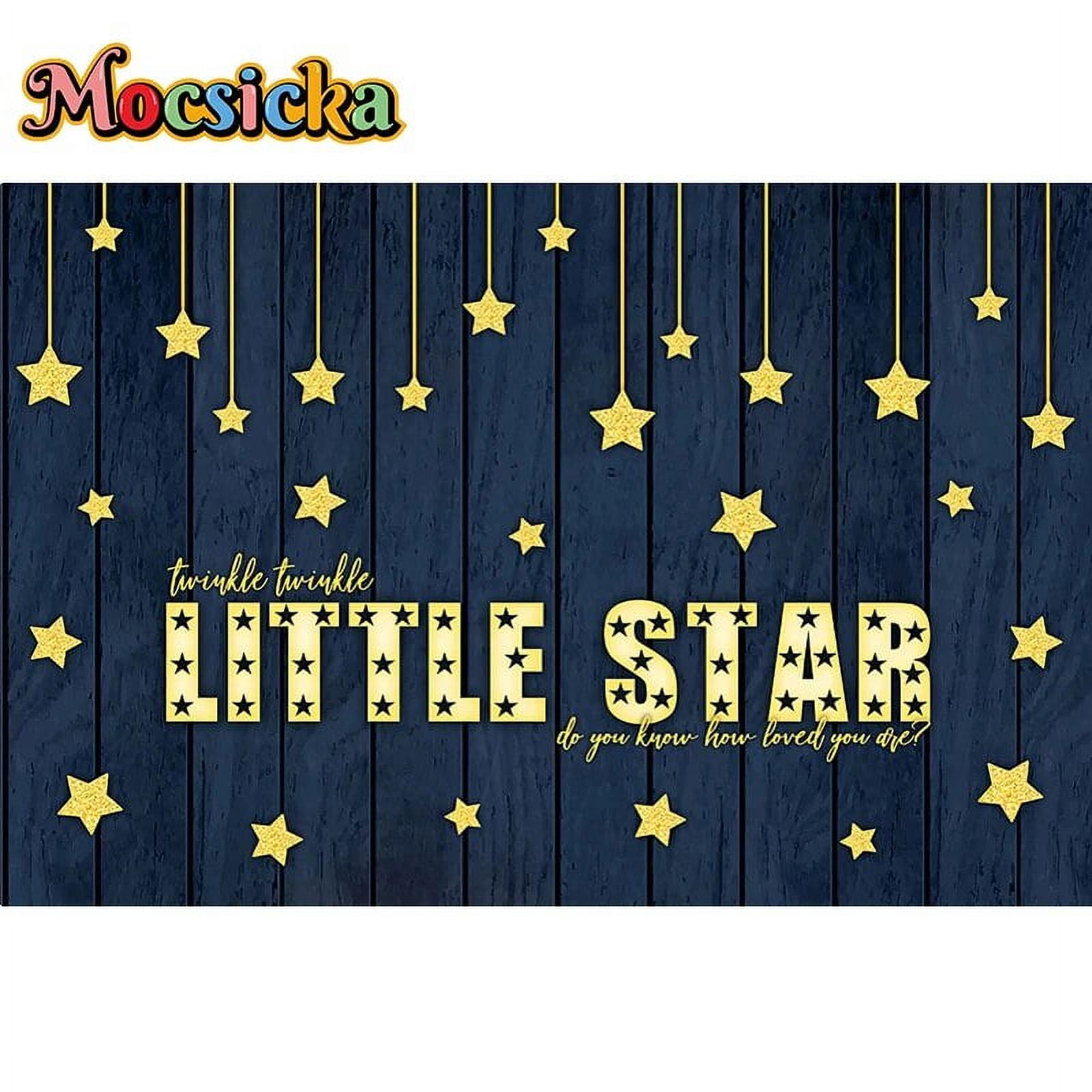 Twinkle Twinkle Newborn Photography Background Starry Sky Gold Stars ...