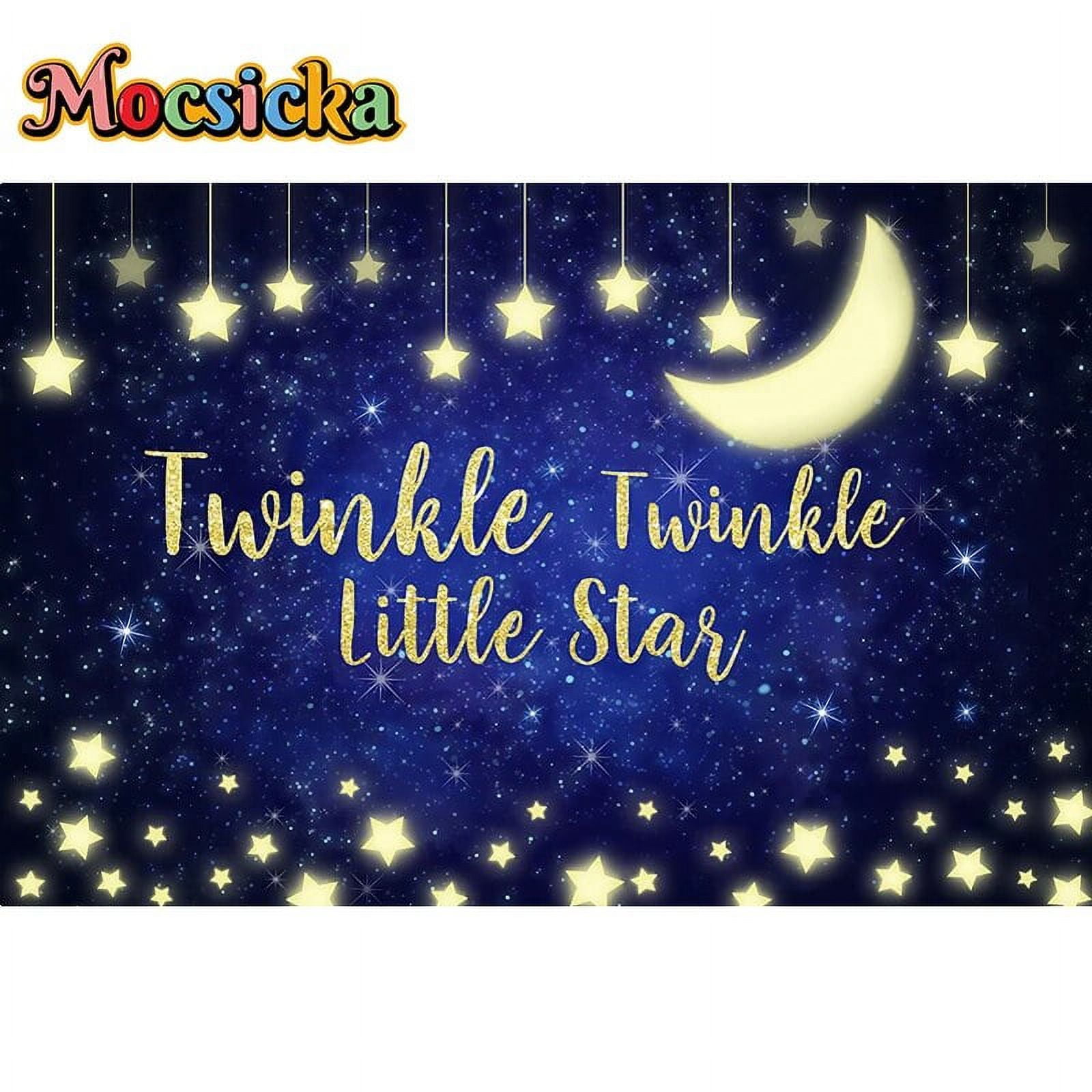 Twinkle Twinkle Newborn Photography Background Starry Sky Gold Stars ...
