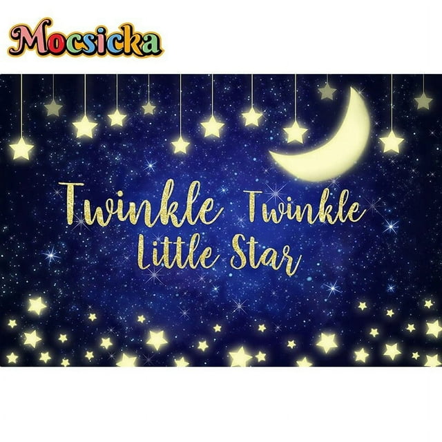 Twinkle Twinkle Newborn Photography Background Starry Sky Gold Stars ...