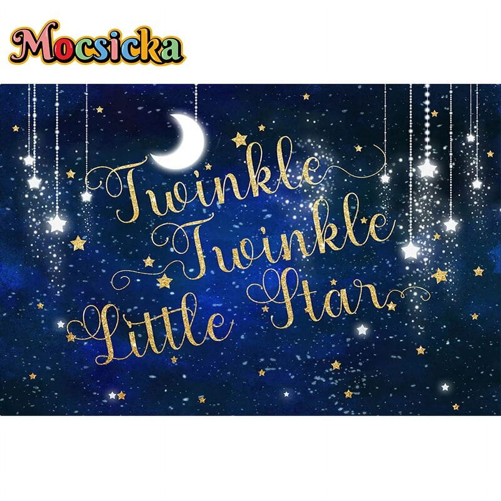 Twinkle Twinkle Newborn Photography Background Starry Sky Gold Stars ...