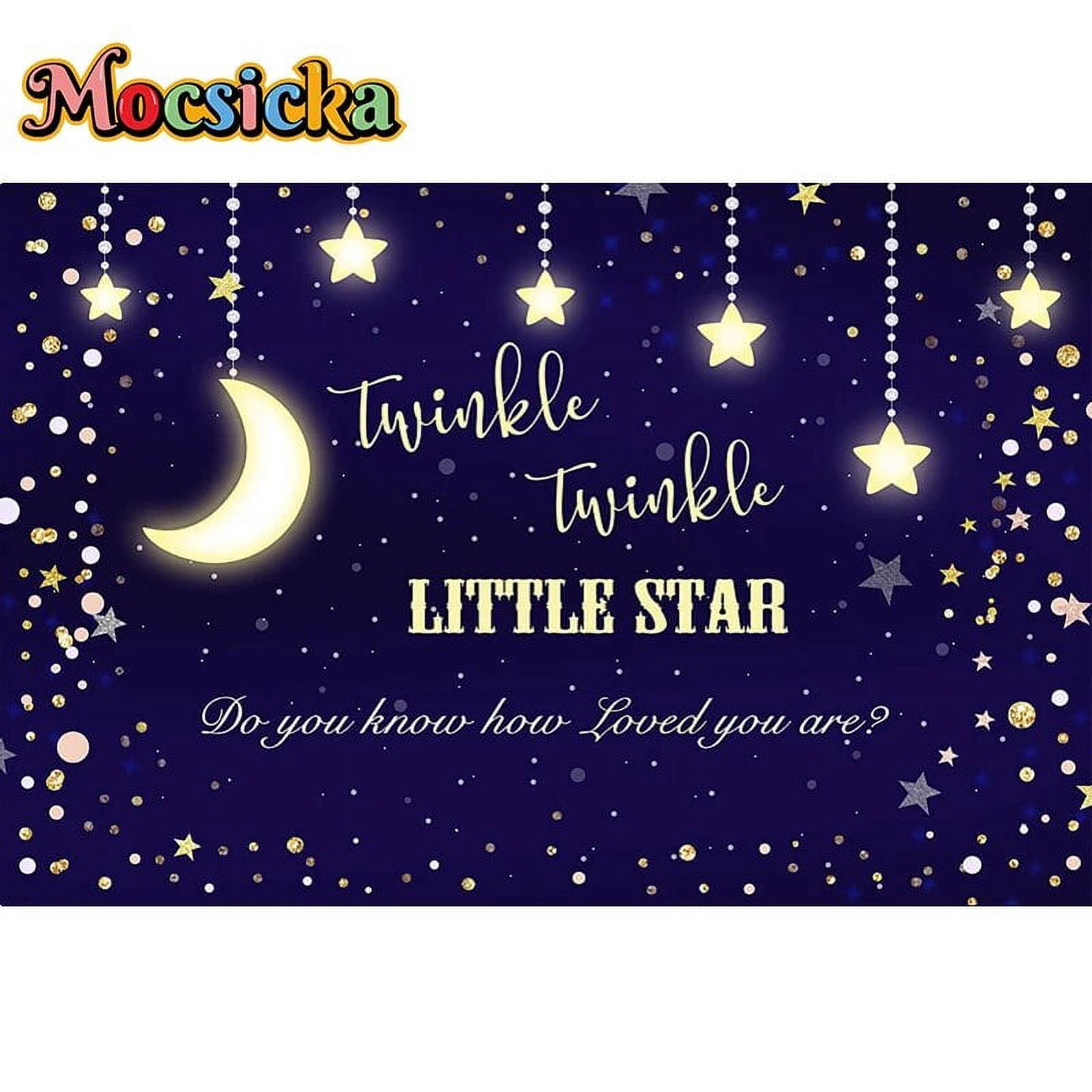 Twinkle Twinkle Newborn Photography Background Starry Sky Gold Stars ...