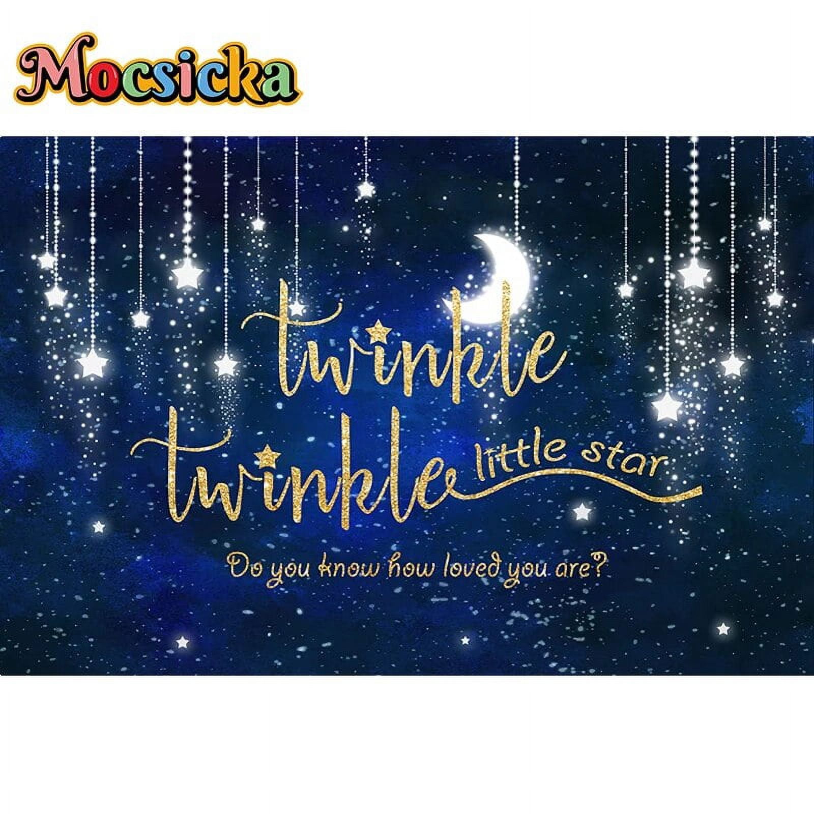Twinkle Twinkle Newborn Photography Background Starry Sky Gold Stars ...