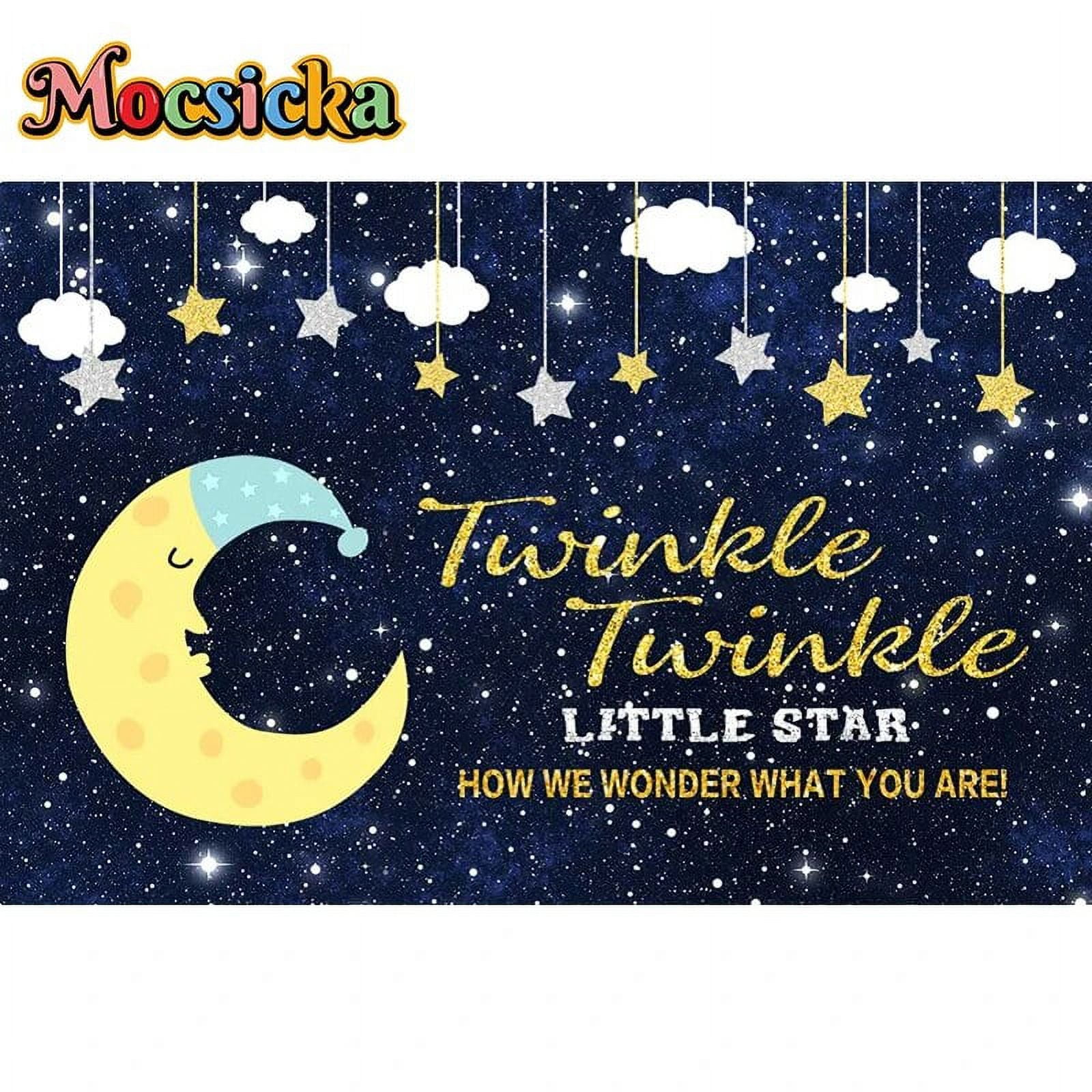 Twinkle Twinkle Newborn Photography Background Starry Sky Gold Stars ...
