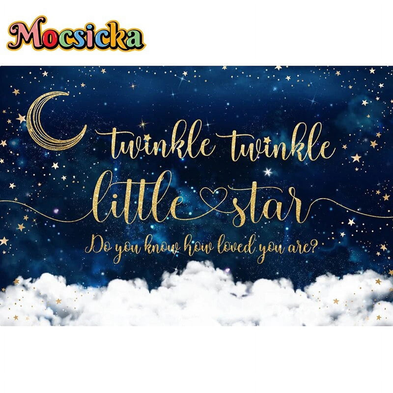 Twinkle Twinkle Newborn Photography Background Starry Sky Gold Stars ...