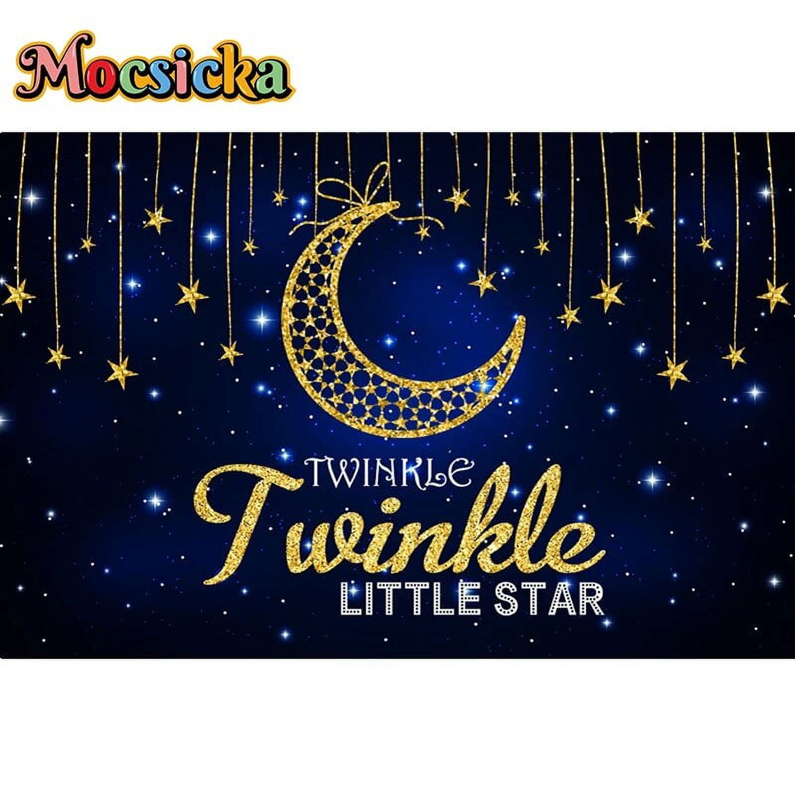 Twinkle Twinkle Newborn Photography Background Starry Sky Gold Stars ...