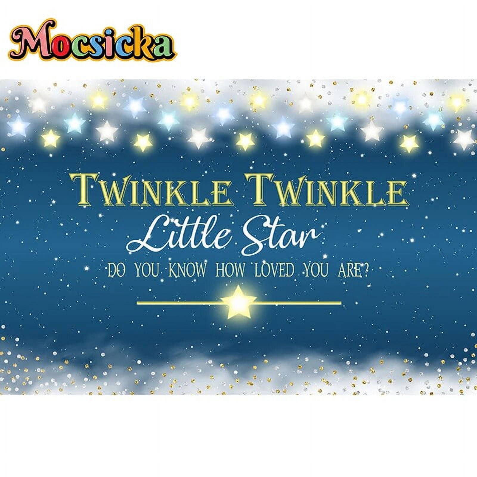 Twinkle Twinkle Newborn Photography Background Starry Sky Gold Stars ...