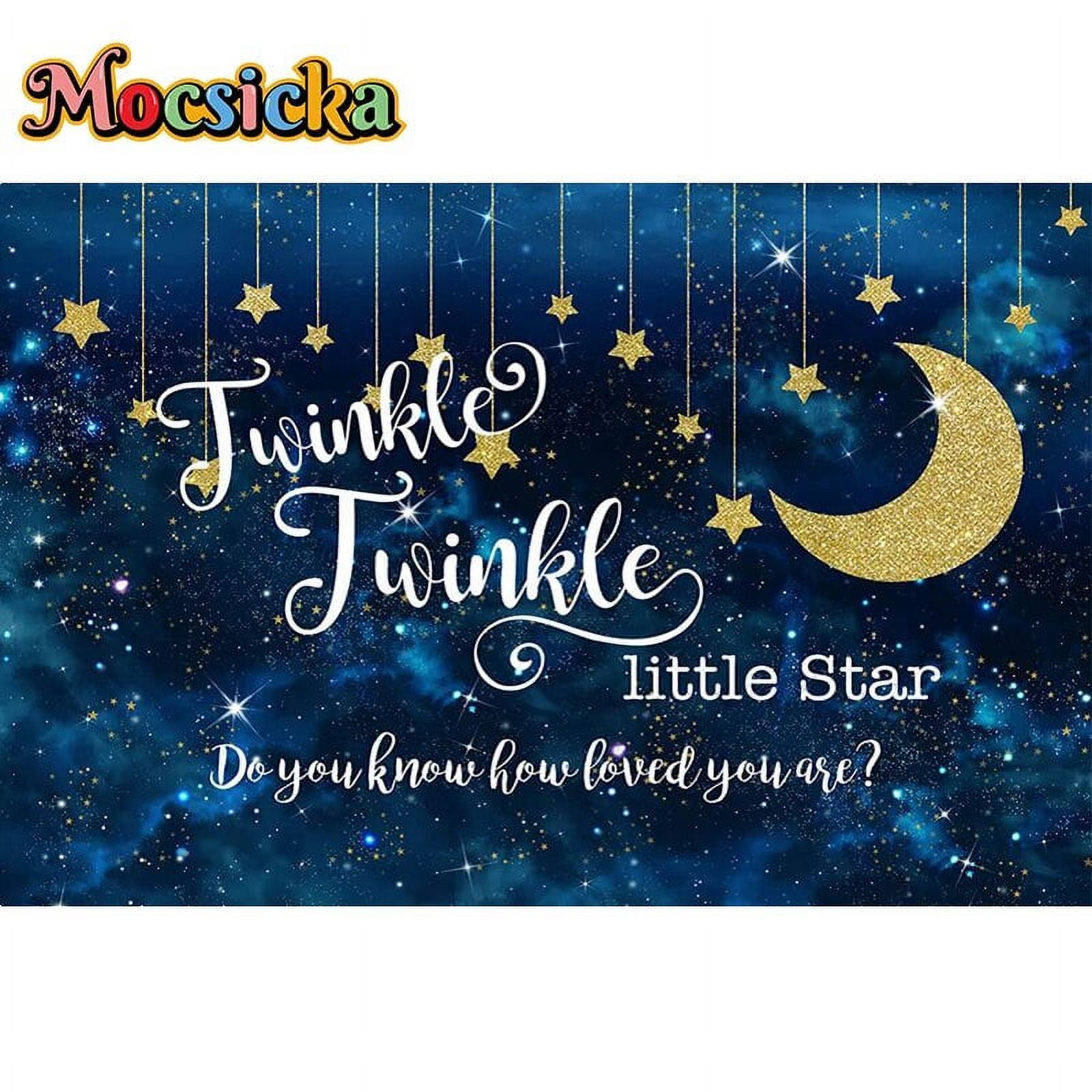 Twinkle Twinkle Newborn Photography Background Starry Sky Gold Stars ...