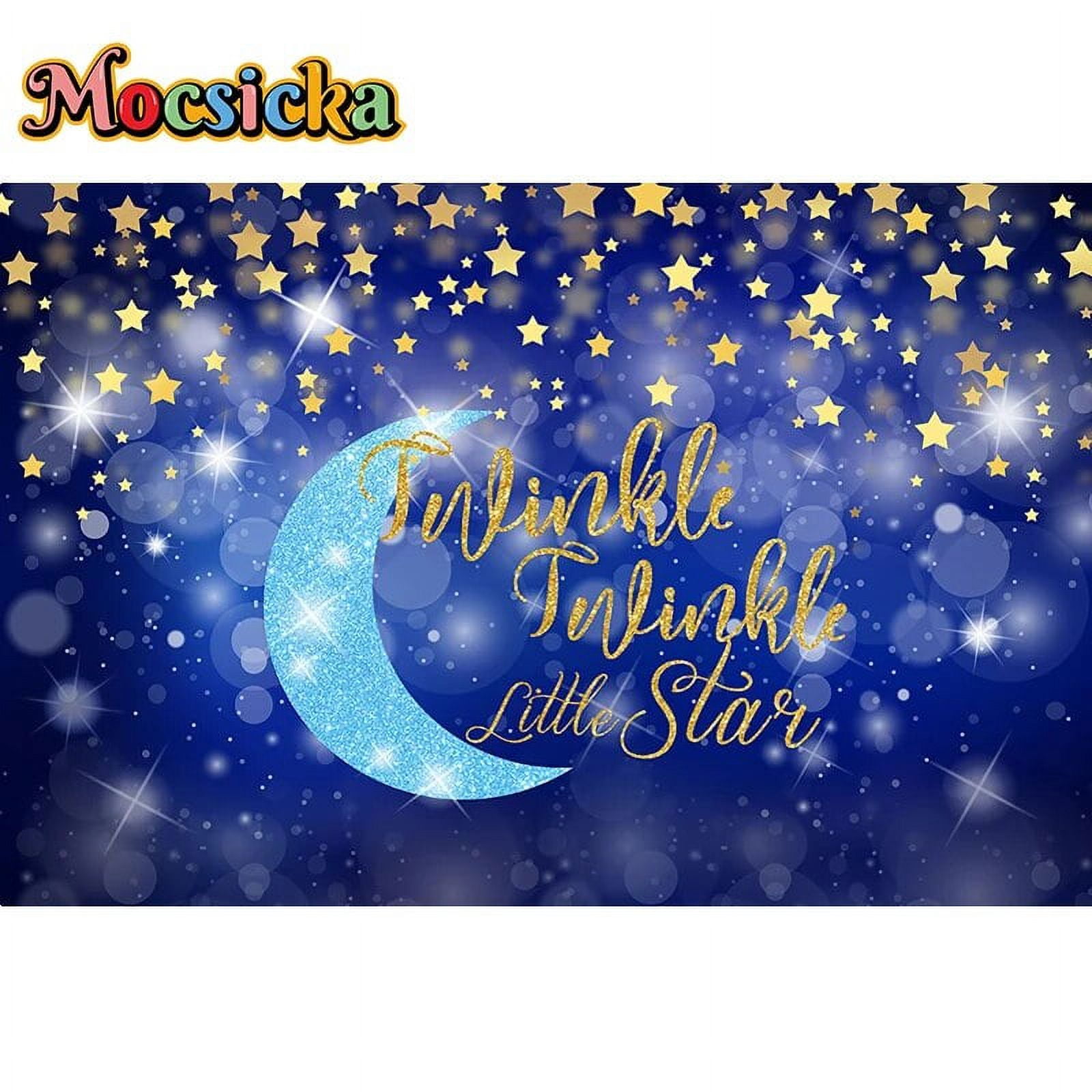 Twinkle Twinkle Newborn Photography Background Starry Sky Gold Stars ...