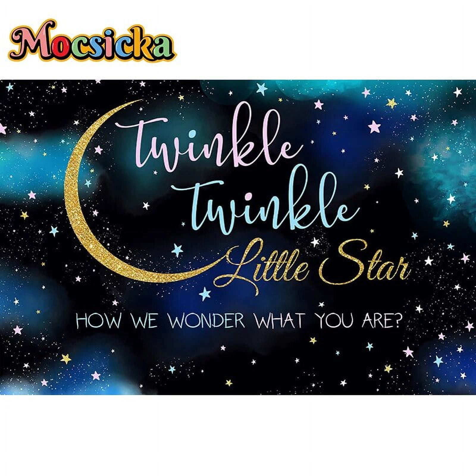 Twinkle Twinkle Newborn Photography Background Starry Sky Gold Stars ...