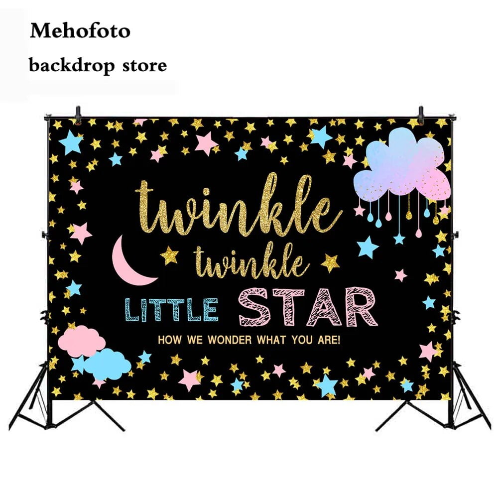Twinkle Twinkle Photo Background Newborn Baby Shower Backdrop Birthday ...