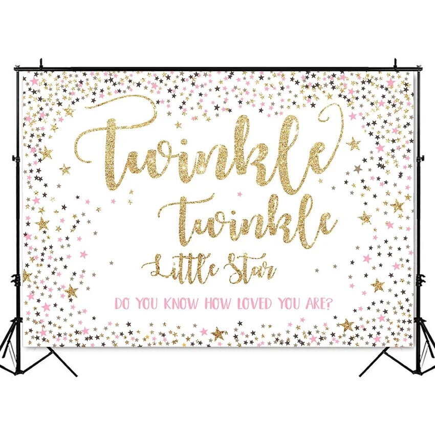 Twinkle little star backdrop for photography newborn baby shower photo ...