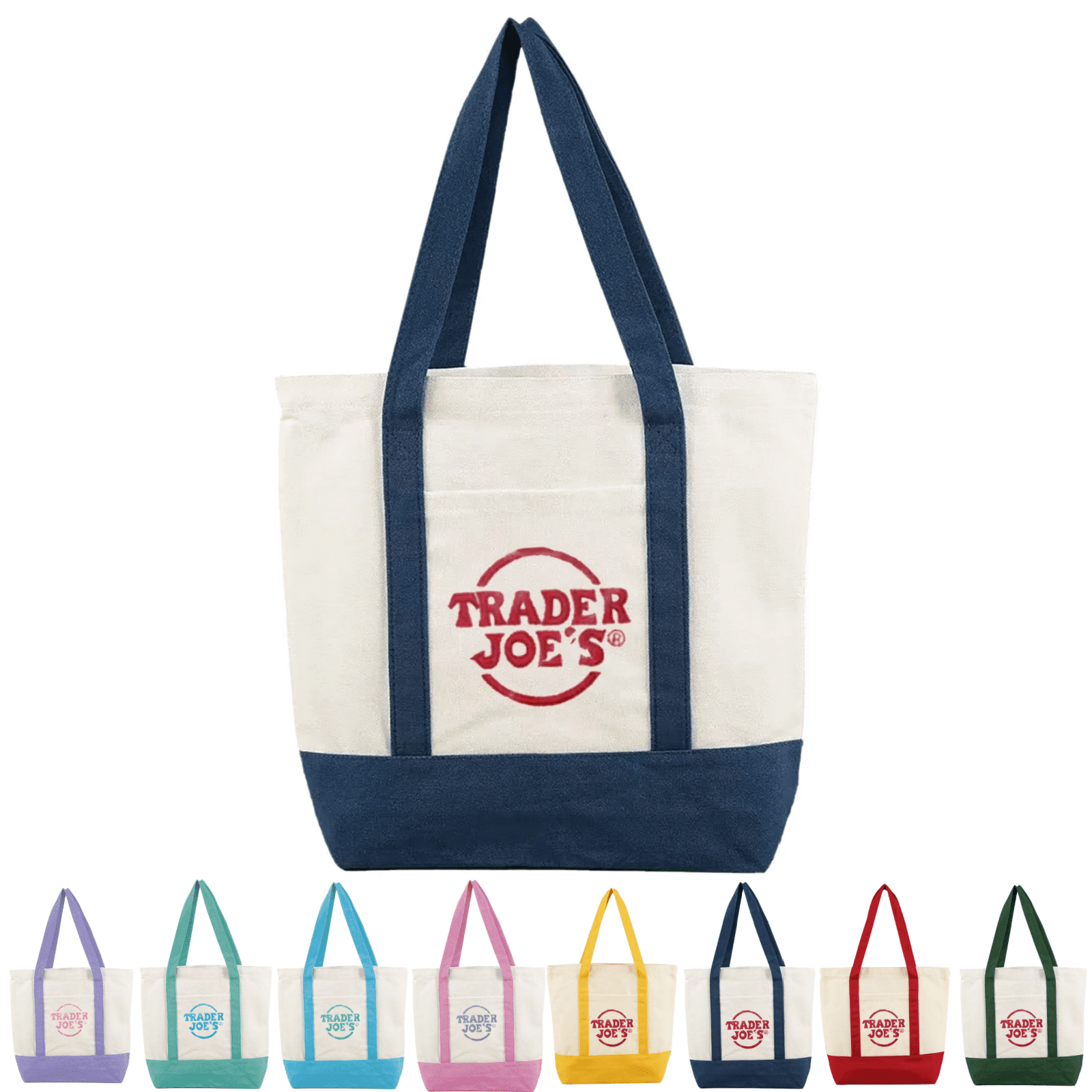 Twinkling 2025 Latest Trader Joe's Mini Tote Bag Pastel - Cotton Canvas ...