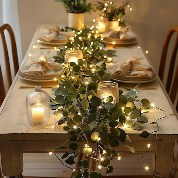 Twinkling Tree Fairy Light Olive Vine Garland,Lighted Olive Tree,Cozy ...
