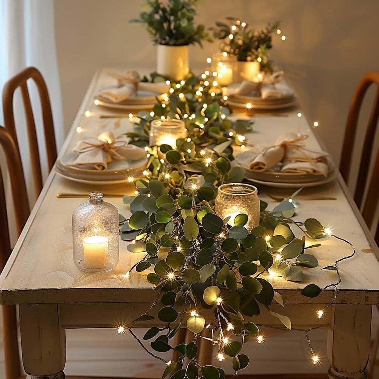 Twinkling Tree Olive Vine, Fairy Light Olive Vine Garland, 6.5ft ...