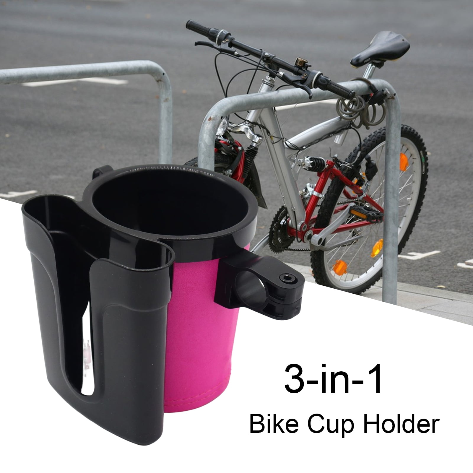 Twinkseal Bicycle Drink Holder Bicycle Cup Holder with Phone Mount ...