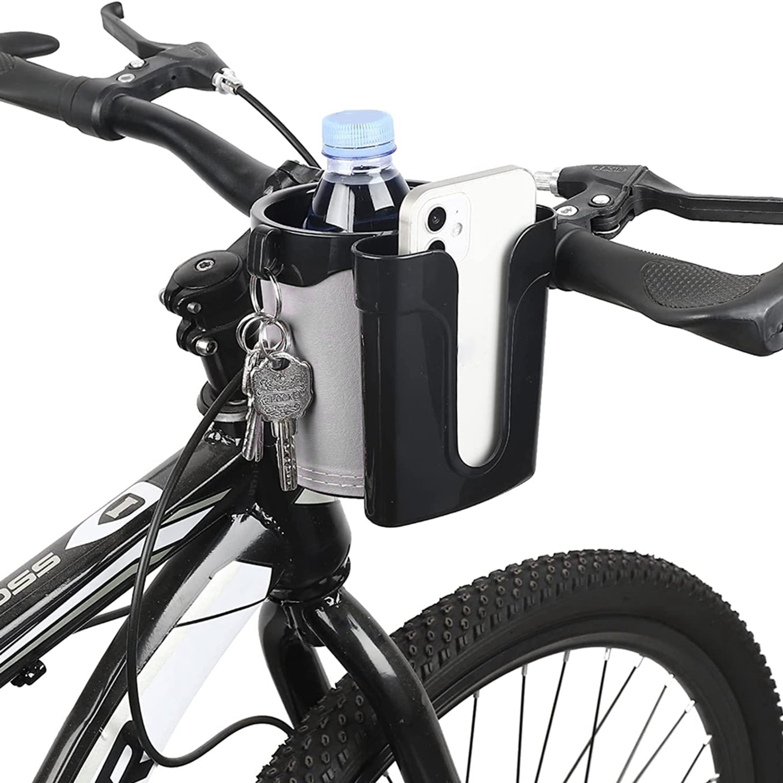 Twinkseal Bicycle Drink Holder with Phone Mount Universal 3-in-1 Water ...