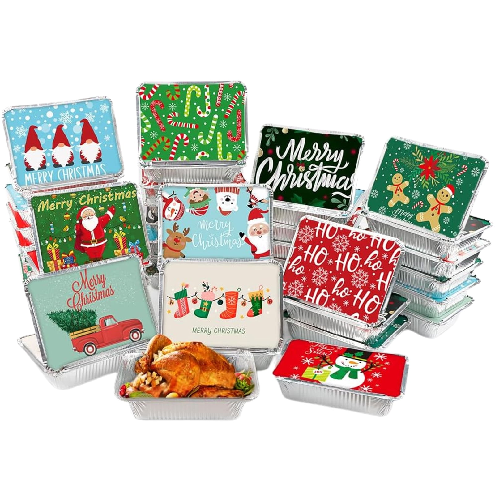 Twinkseal Christmas Food Containers Eco-friendly Christmas Cookie Tins ...