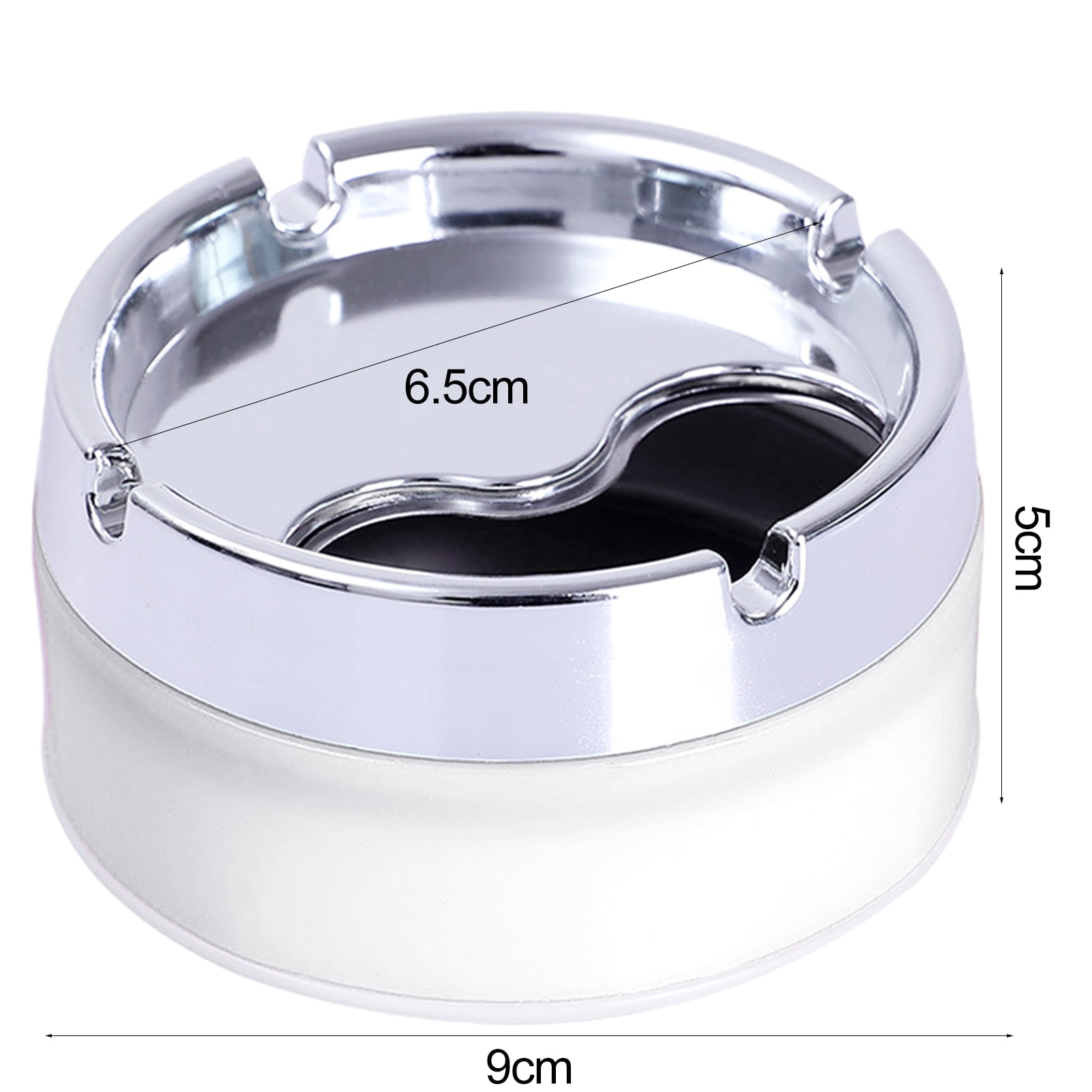 Twinkseal Desktop Ash Tray Stainless Steel Round Ashtray with Design ...
