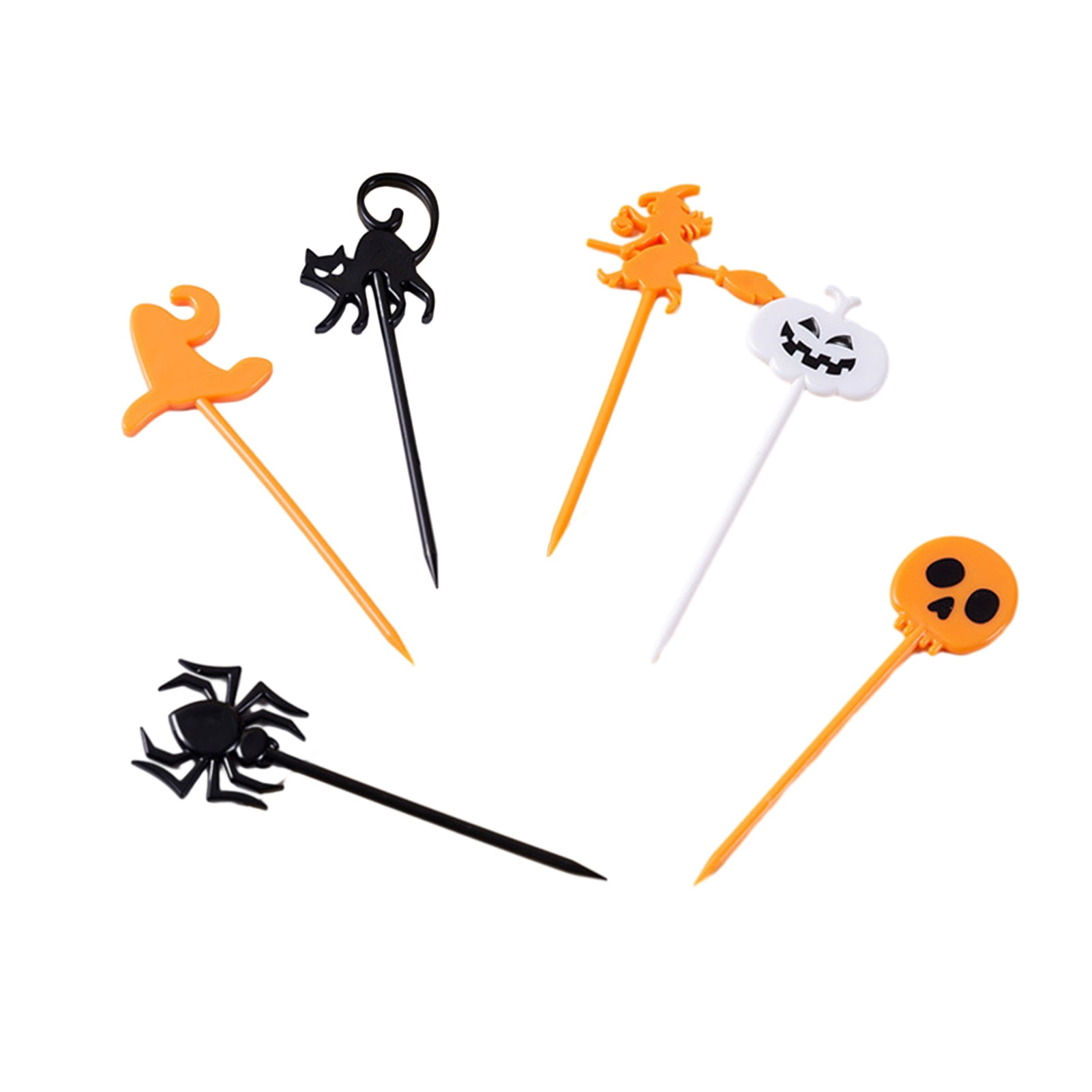 Twinkseal Ghost Design Fruit Fork 50pcs Ghost Bat Pumpkin Cupcake ...