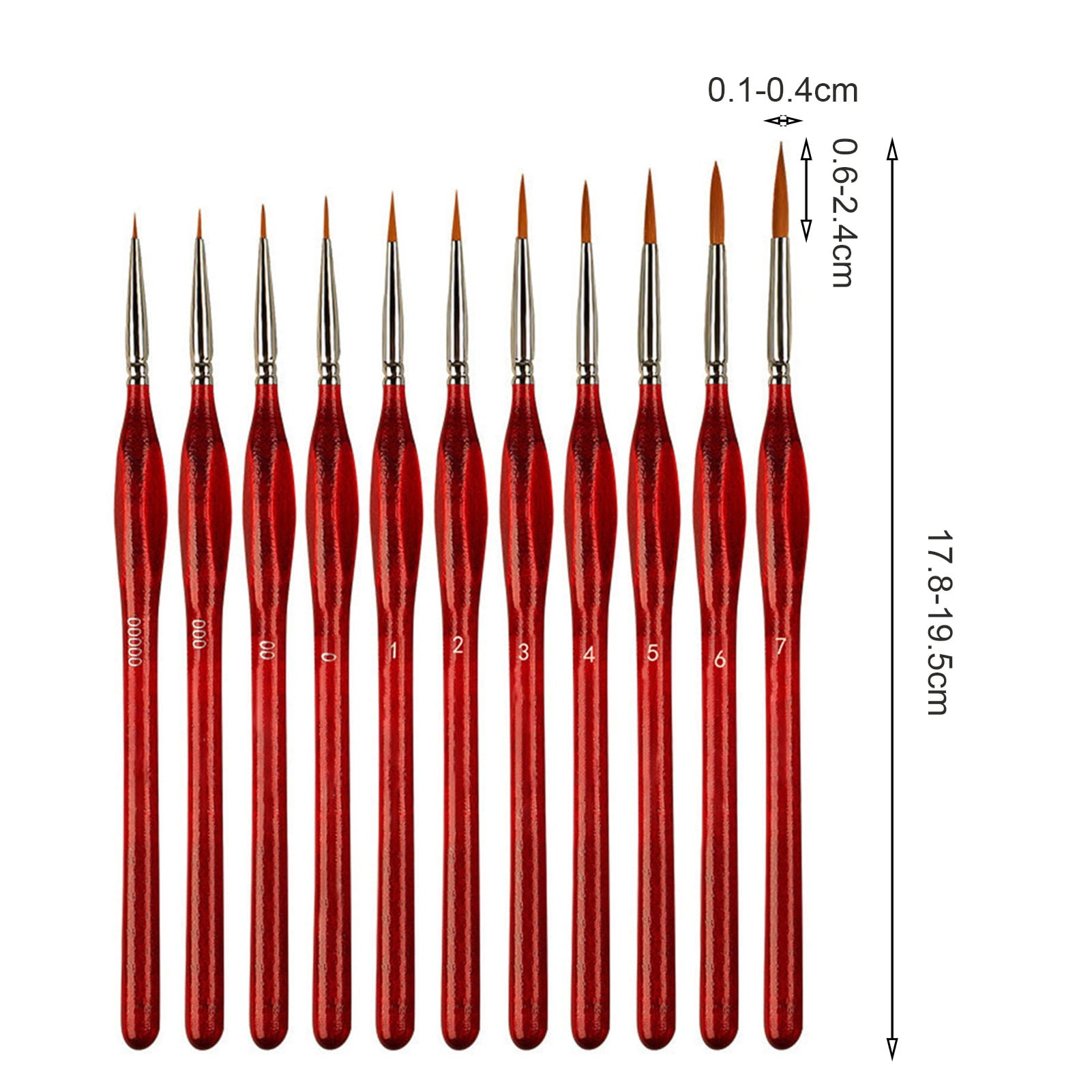 Twinkseal High Quality Paint Brushes 11pcs Paint Brush Soft Bristle ...