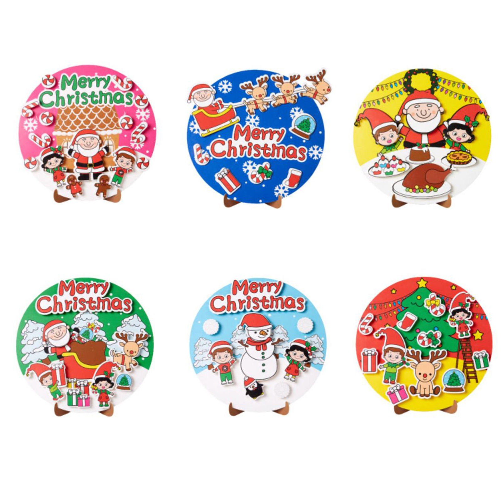 Twinkseal Kids Diy Sticker Set Christmas Stickers Diy Making Card Toy ...