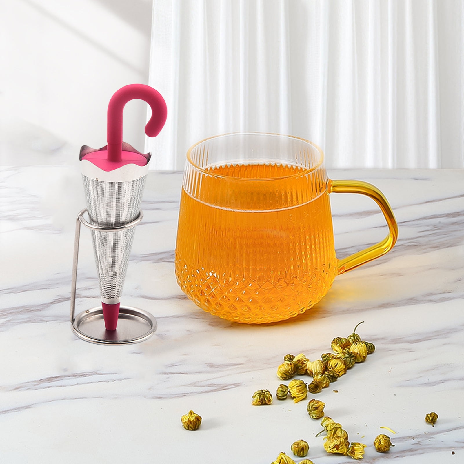 Twinkseal Non-breakage Tea Infuser Stainless Steel Tea Infuser Umbrella ...