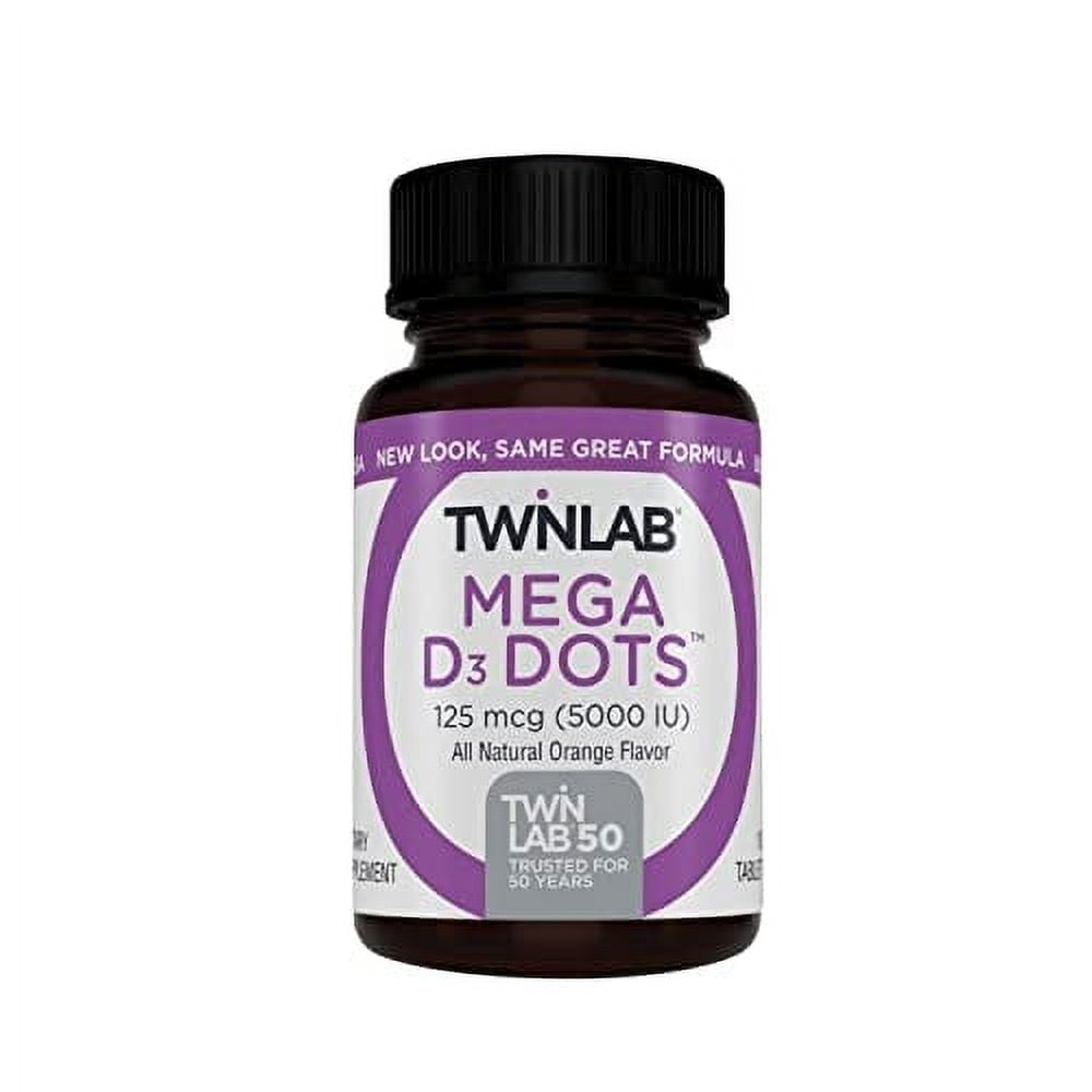 Twinlab Mega D3 Dots 5,000 Iu 100 Tabs - Walmart.com