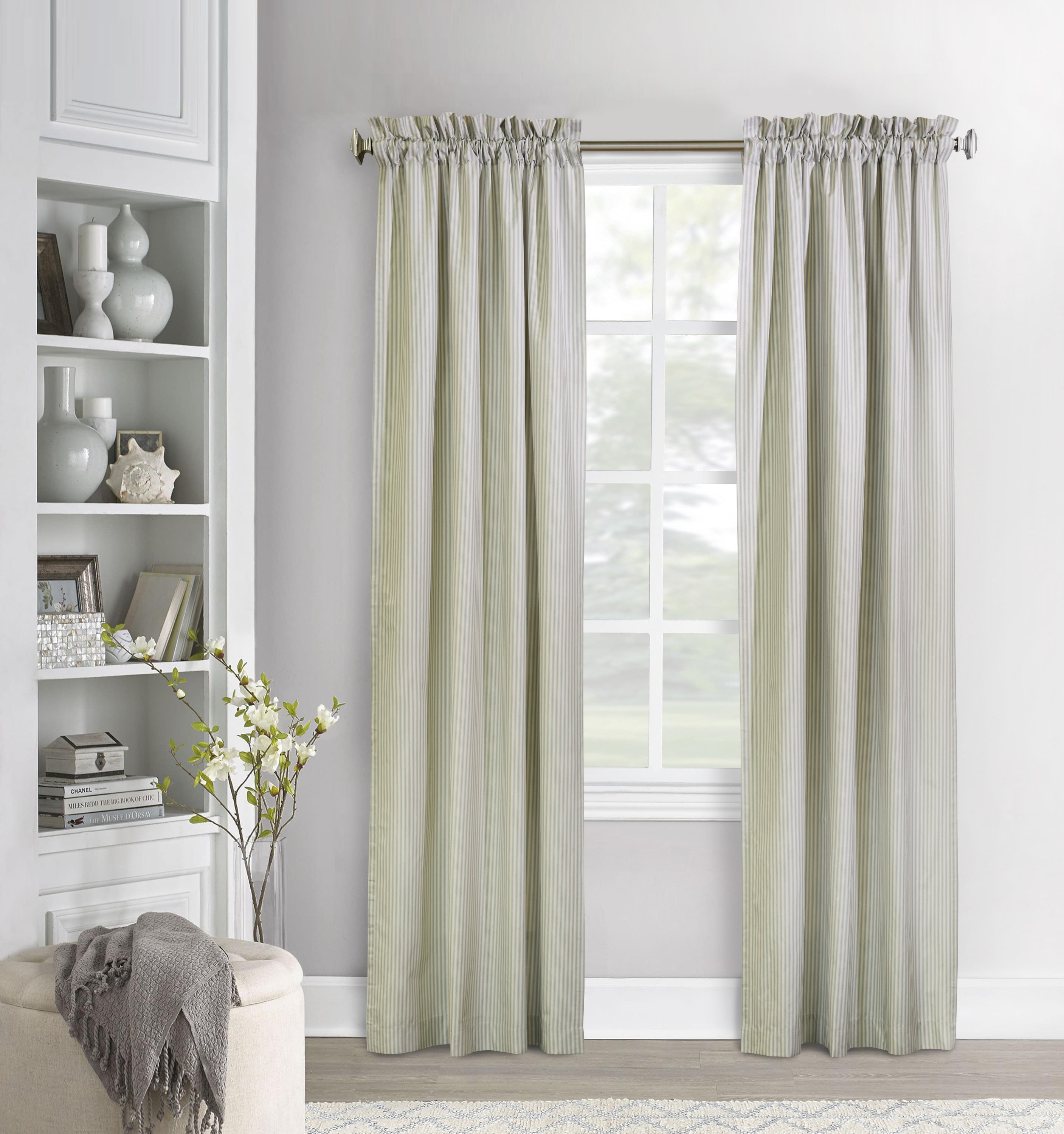 Loft Living Twinning Sage Room-Darkening Curtain Pair 40x45 Polyester ...
