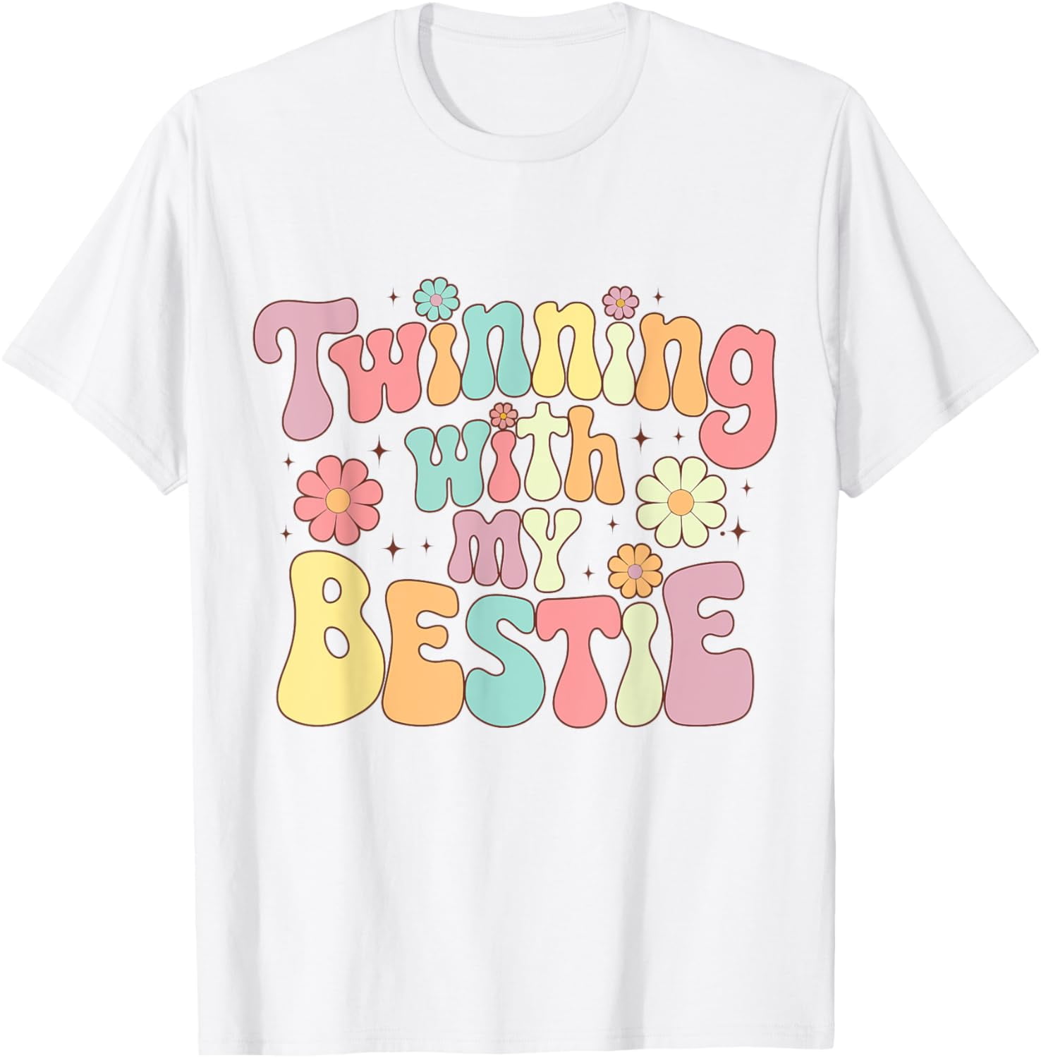 Twinning With My Bestie, Friends Spirit Week Girls Kids Day T-Shirt ...