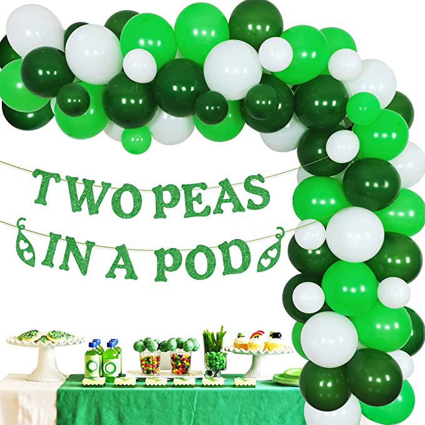 Twins Baby Shower Decorations, Two Peas in a Pod Baby Shower Balloon ...
