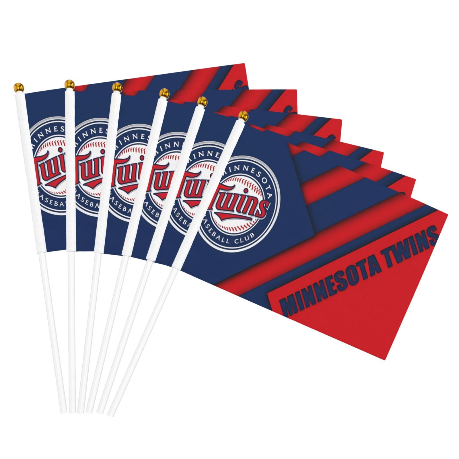 Twins Baseball Team Custom Double Sided Hand Waving Flag Multi-Pack ...