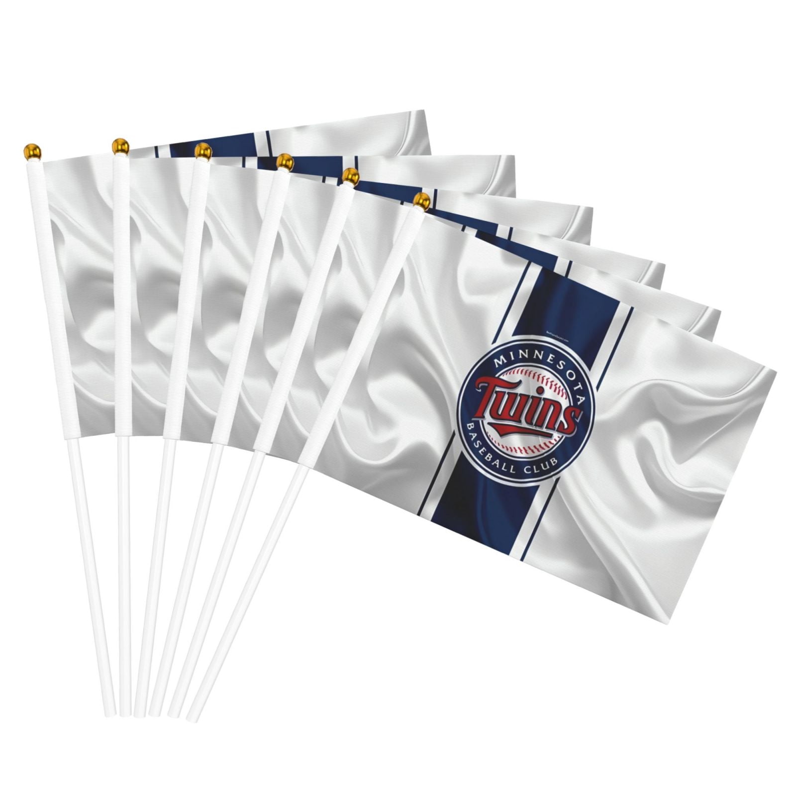 Twins Baseball Team Double Sided Hand Waving Flag(Pack of 6 or 10 ...
