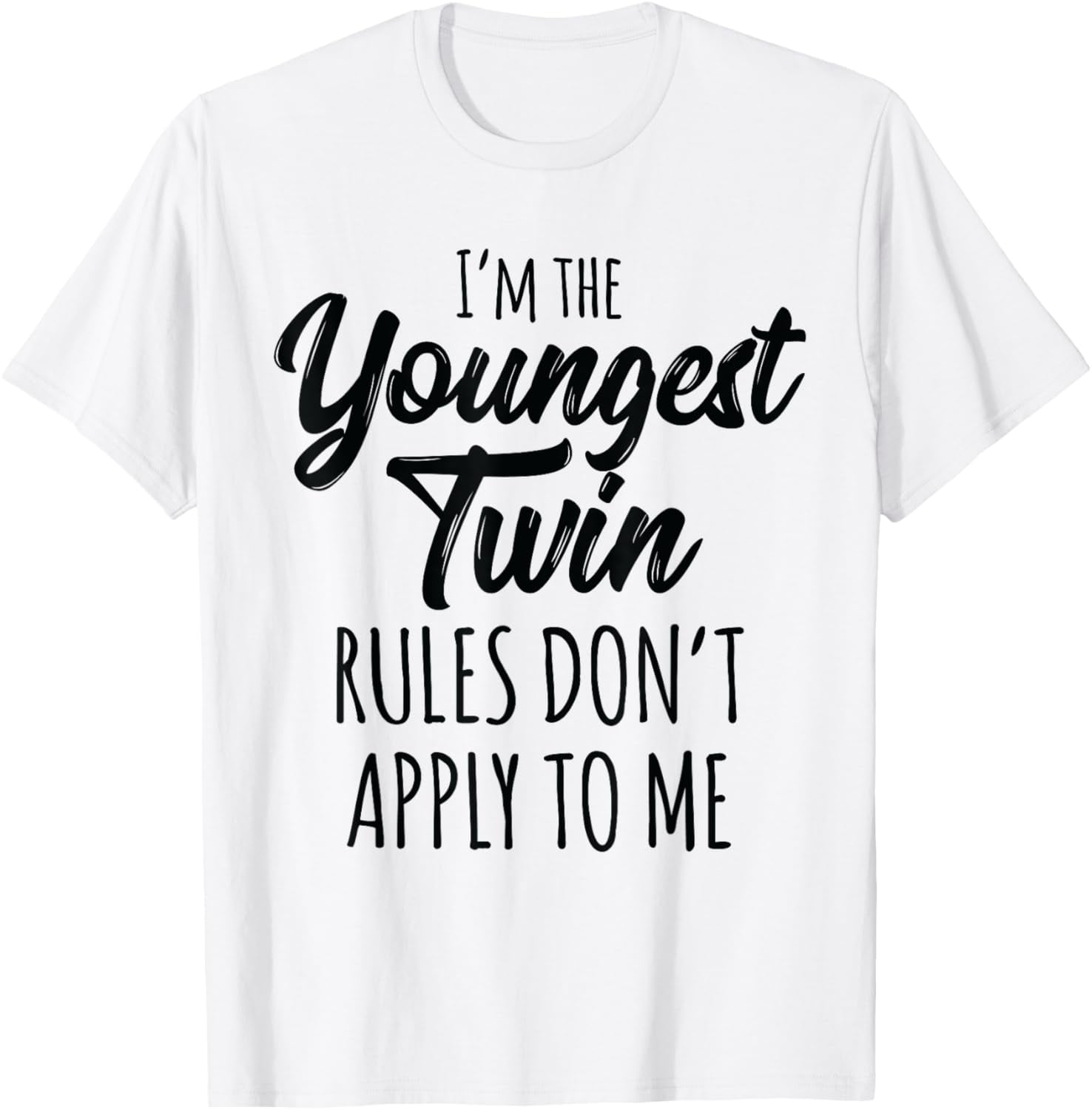 Twins Shirts Birthday Funny Siblings Youngest Twin T-Shirt men and ...
