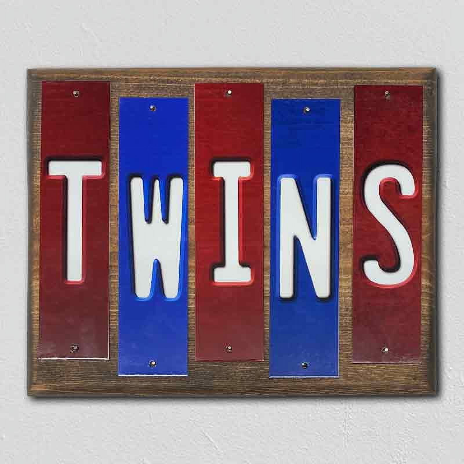 Twins Team Colors Baseball Fun Strips Novelty Wood Sign WS-632 8" x ...