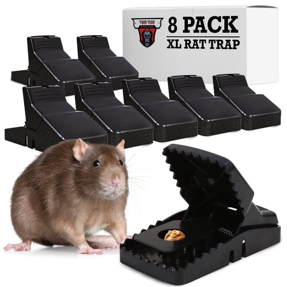 "Free Shipping! TwinTech Rat Traps, Indoor Outdoor Reusable Snap Traps ...