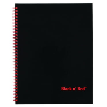 Twin Wire Poly Cover Notebook, 1 Subject, Wide/legal Rule, Black Cover ...