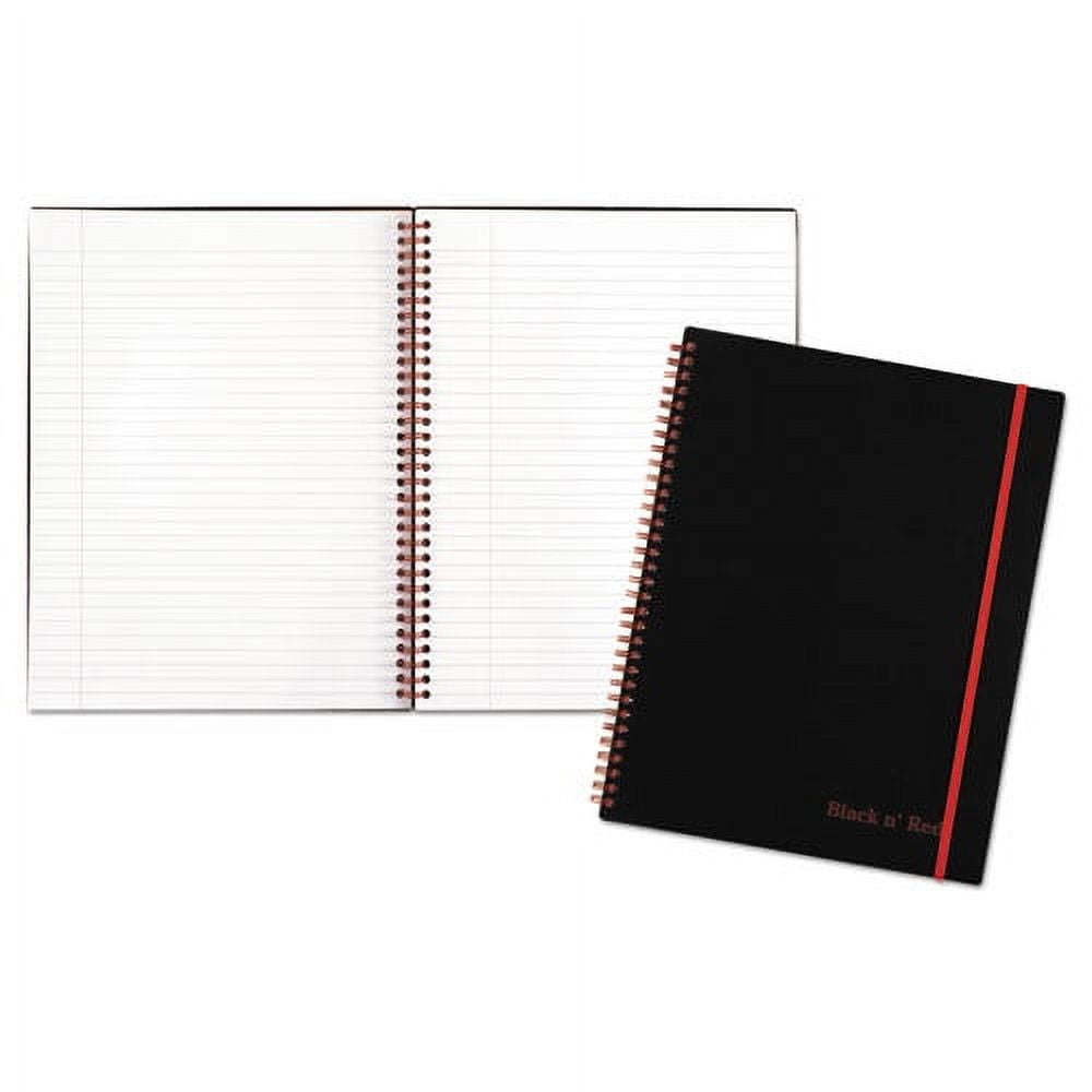 Twinwire Poly Cover Notebook, 1 Subject, Wide/Legal Rule, Black Cover ...