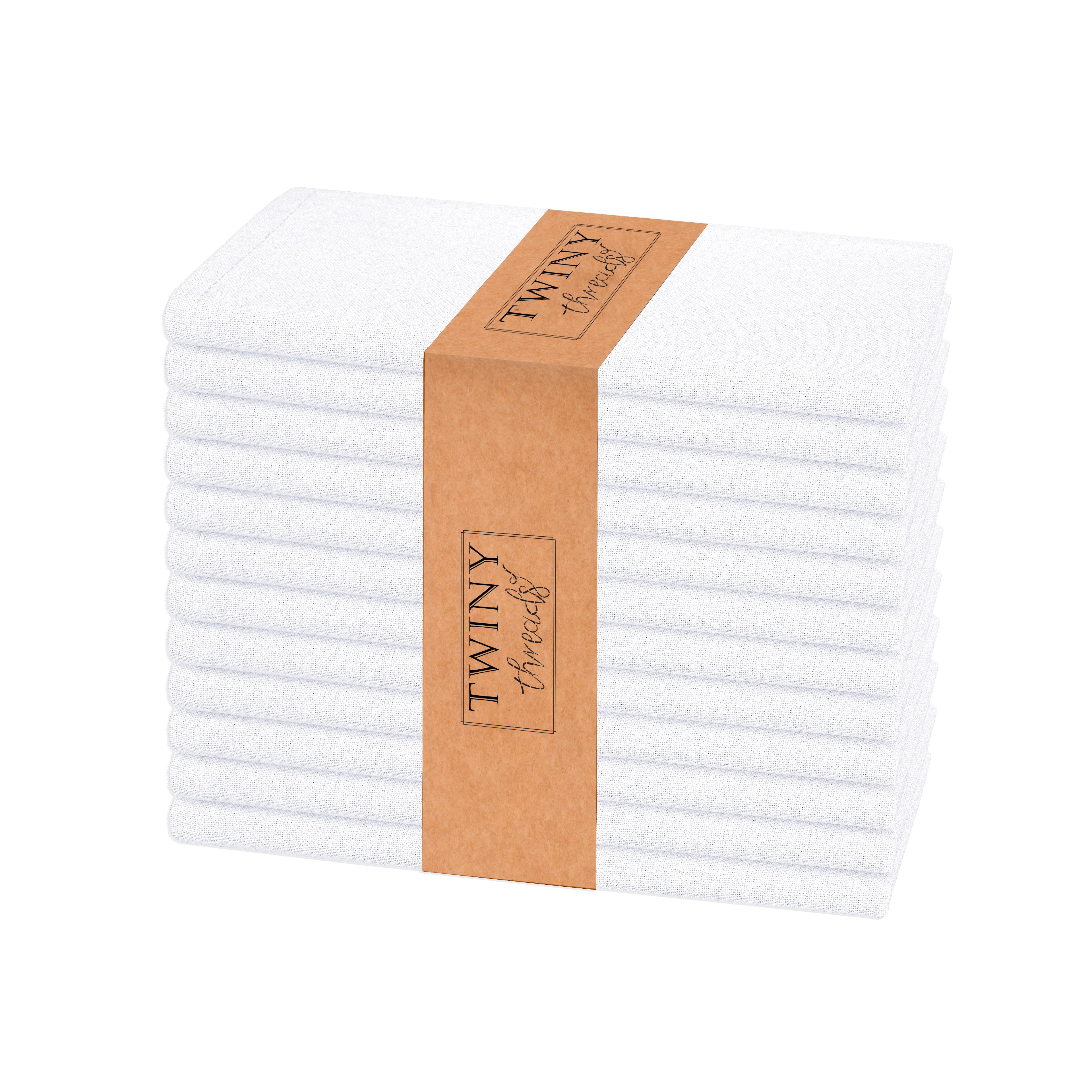 Twiny Threads Set of 12 - Cotton Cloth Napkins - Table Napkins for ...