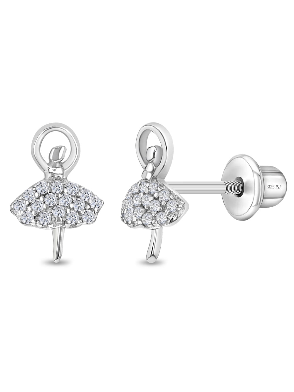 Twirling Ballerina Kids / Children / Girls Earrings Screw Back ...