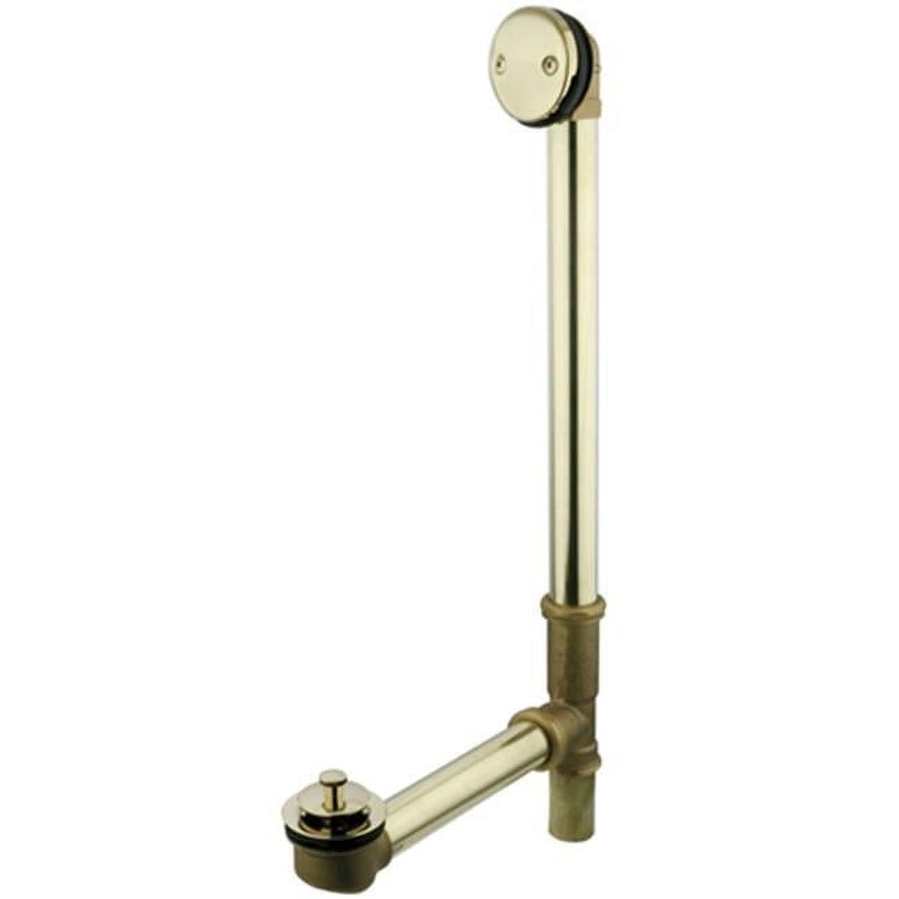 Twist And Turn Bath Tub Drain And Overflow Fixture - Polished Brass ...