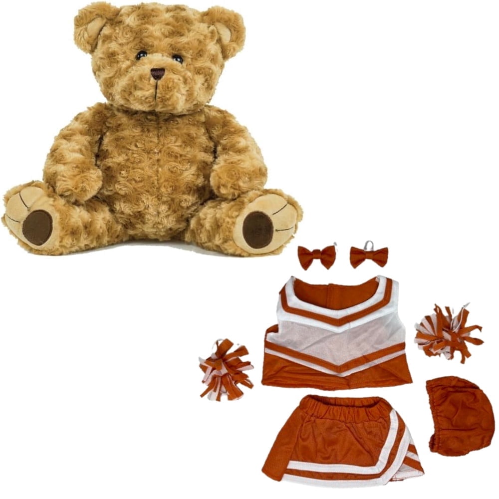 New Twist Bear 8-Inch Stuffed Toy in Orange and White Cheerleader ...