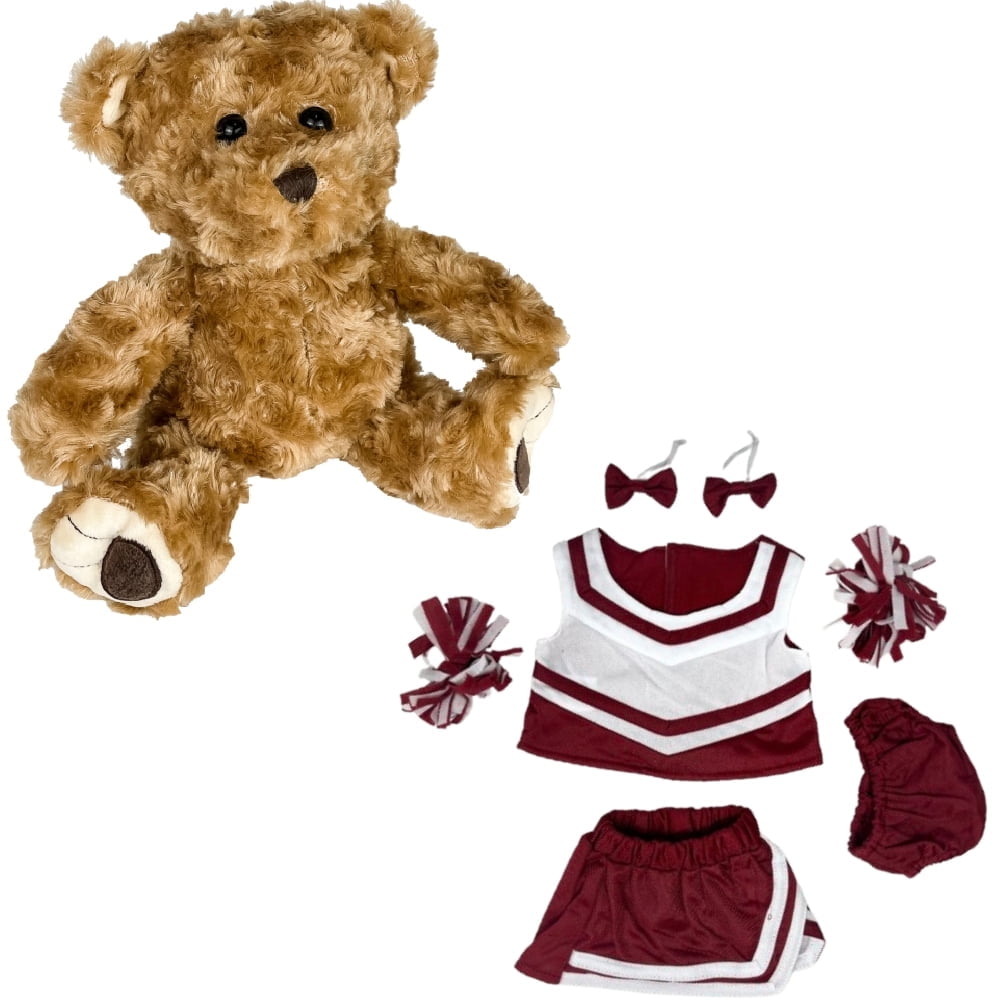 Twist Bear 8-Inch Stuffed Toy in Red and White Cheerleader Outfit ...